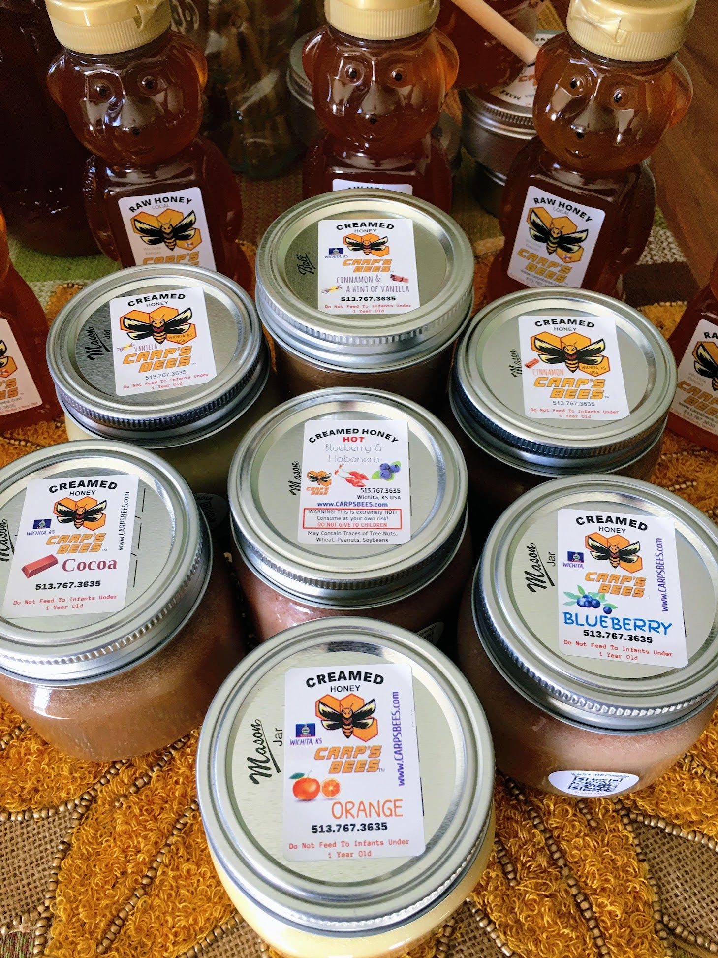 Creamed/Churned/Whipped/Spun Honey - Variety of Flavors! | Carp's Bees
