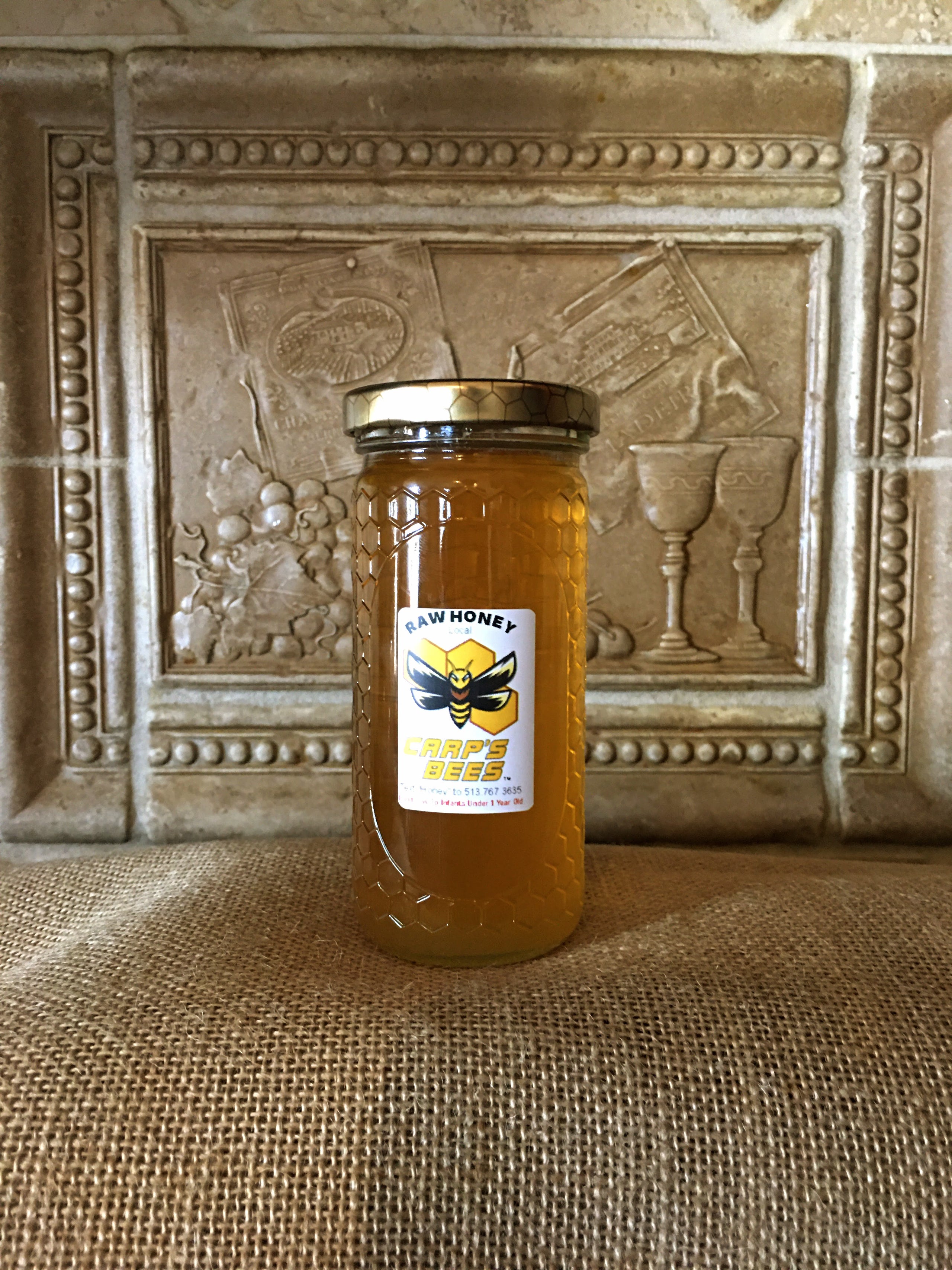 Tall Glass Hive Jar - 12oz | Carp's Bees
